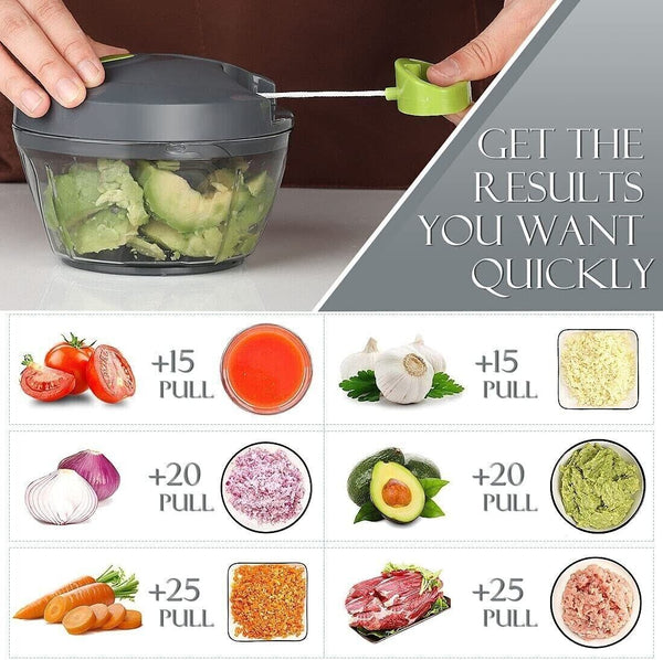 Kitcheniva Hand Pull String Vegetable Chopper Onions Manual Food Chopp