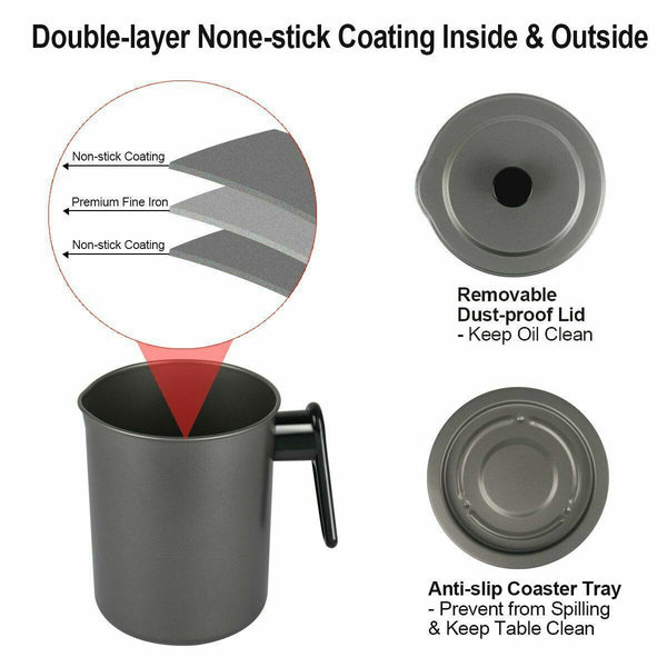 Kitcheniva 1.7-Liter Grease Oil Container